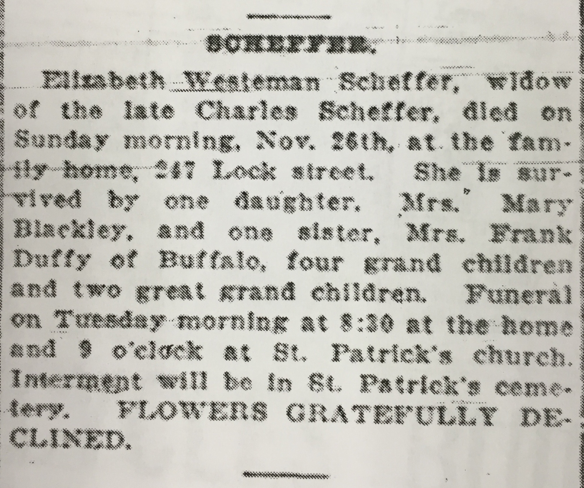 Elizabeth Duffy (b 1844) – Duffy Family History